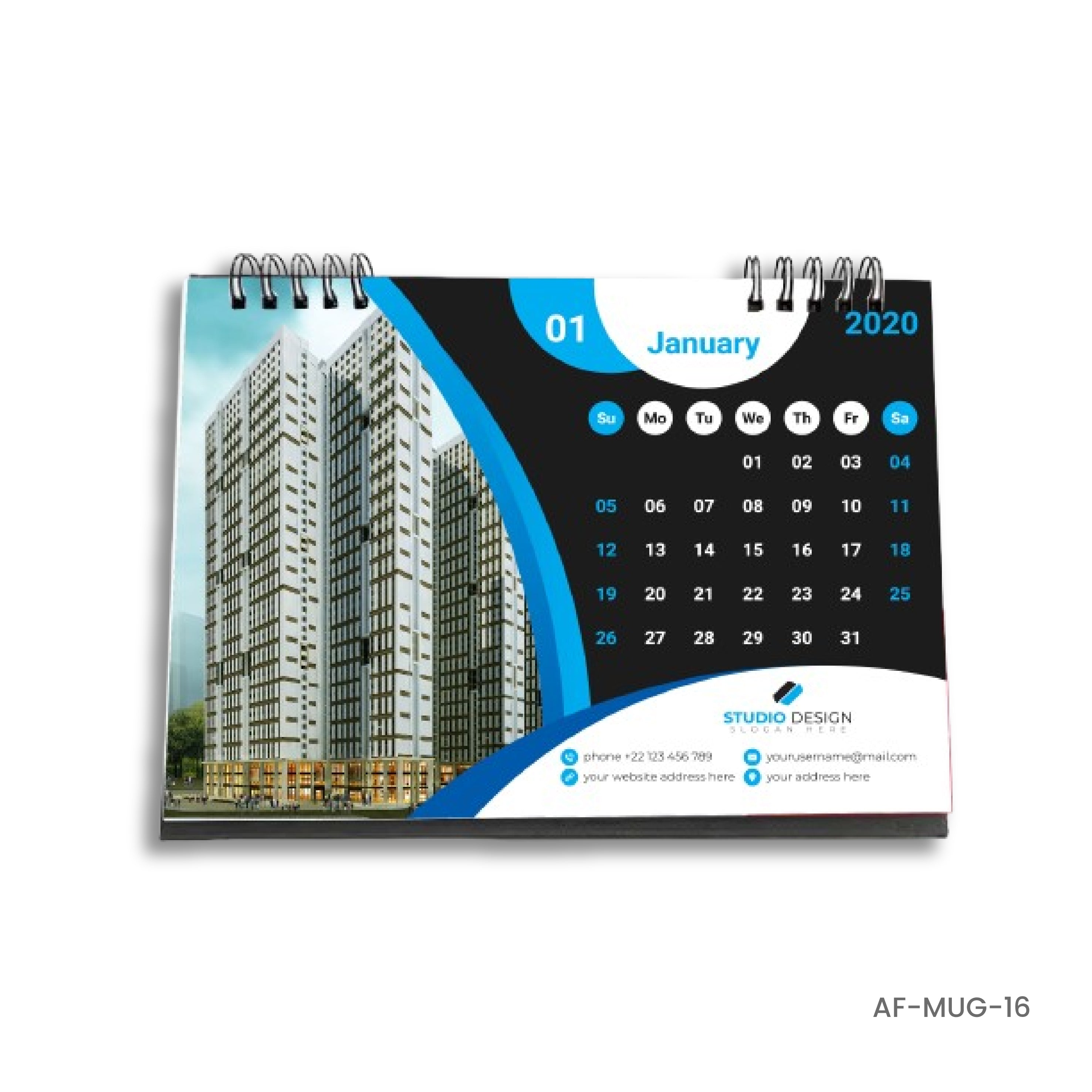 A5 Desktop Calendar (Landscape) – WOOPME