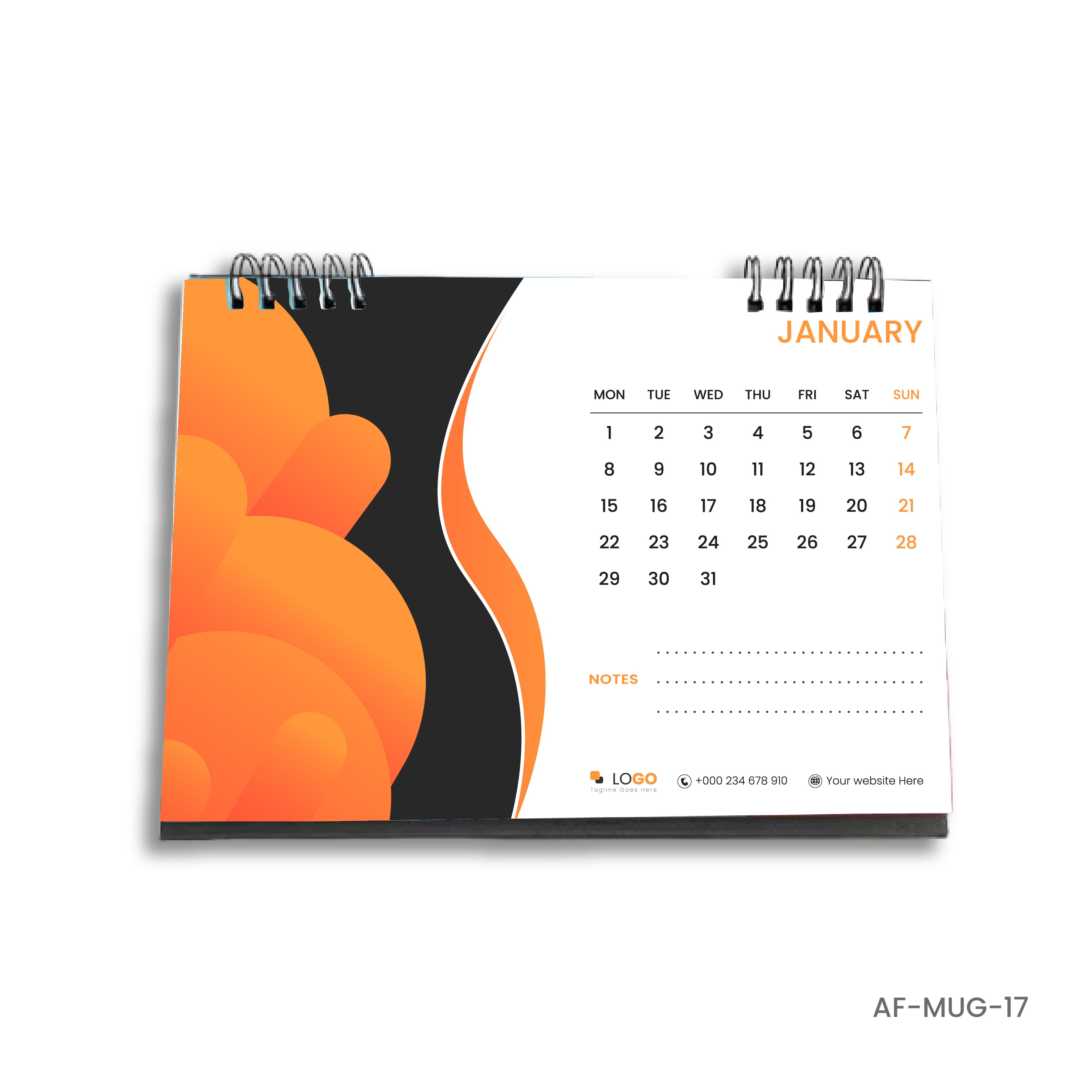 A5 Desktop Calendar – WOOPME